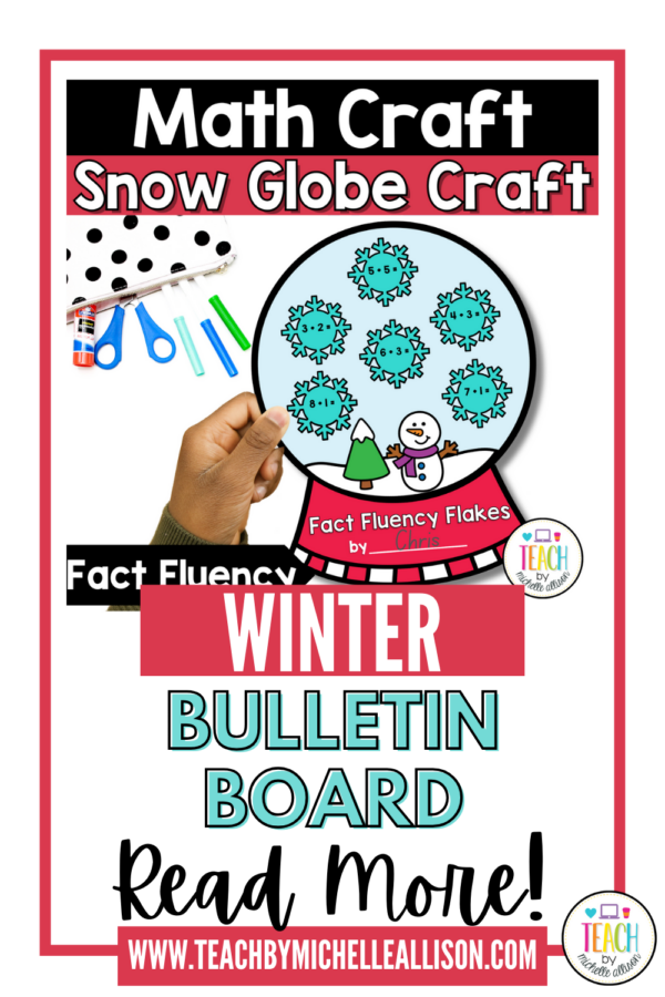 Snow Globe Math Craft: Winter Bulletin Board
